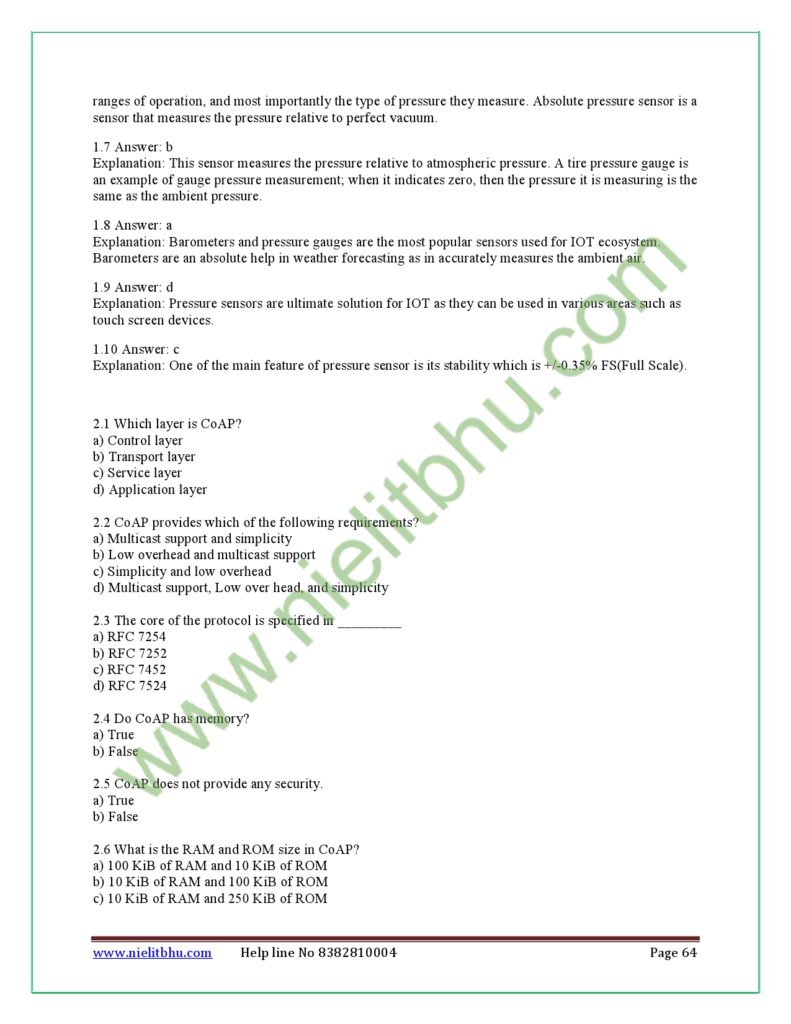 O Level M4R5 MCQ Practice Set pdf Jan 2023 - NIELITBHU SHOP
